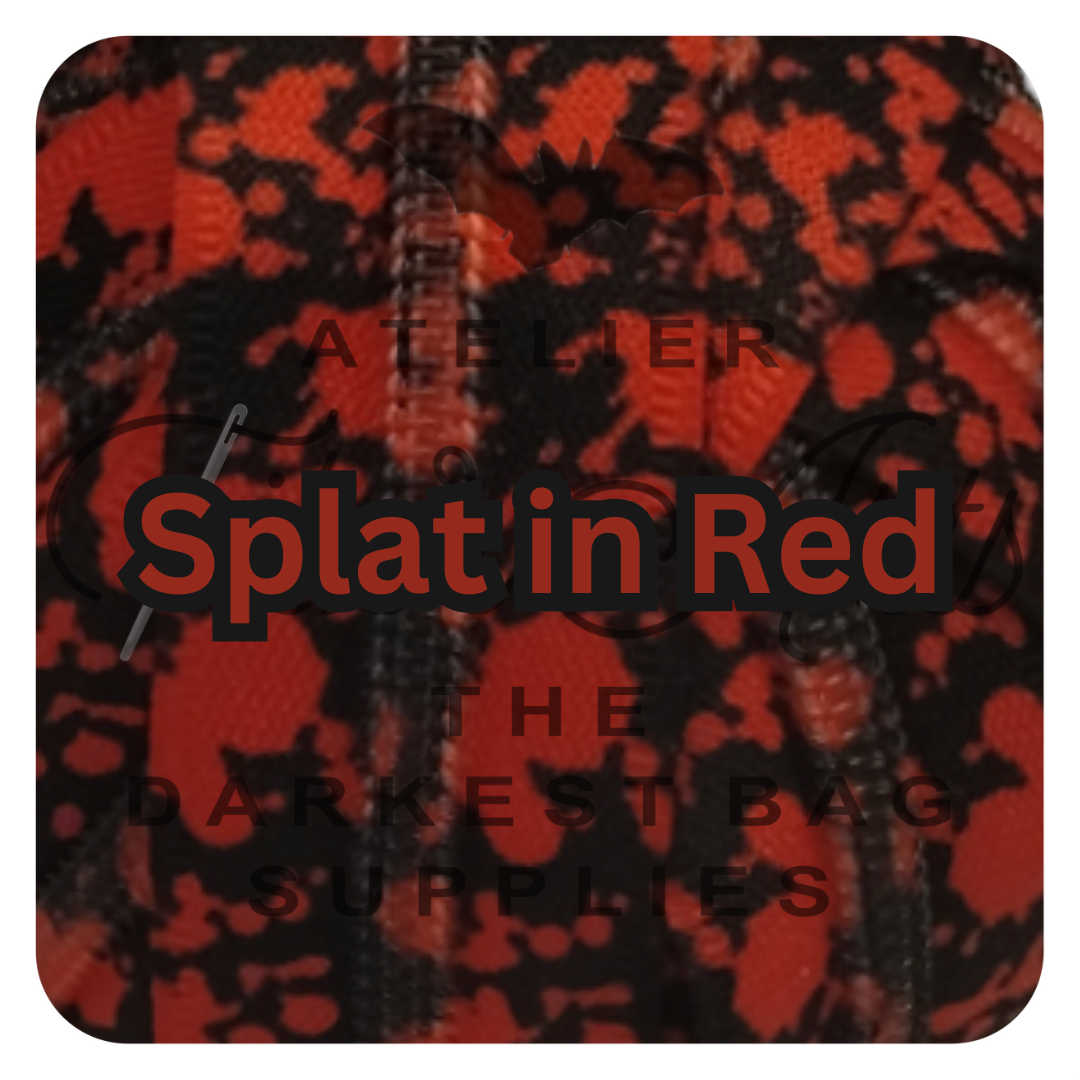 #5 Zipper - Splat in Red - DTM Teeth – Atelier Fiber Arts
