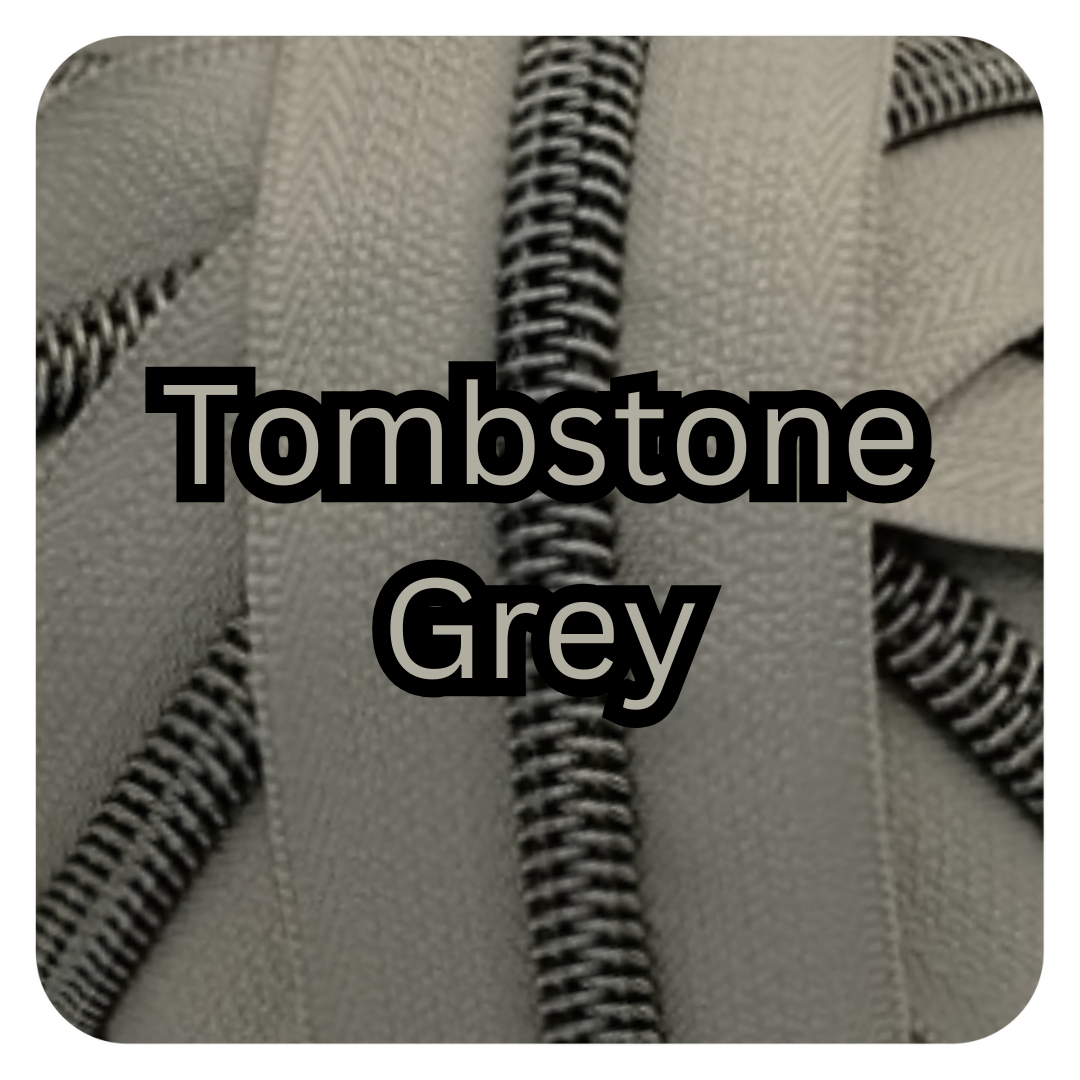 #5 Zipper - Tombstone Grey with Gunmetal Teeth - by the meter – Atelier ...